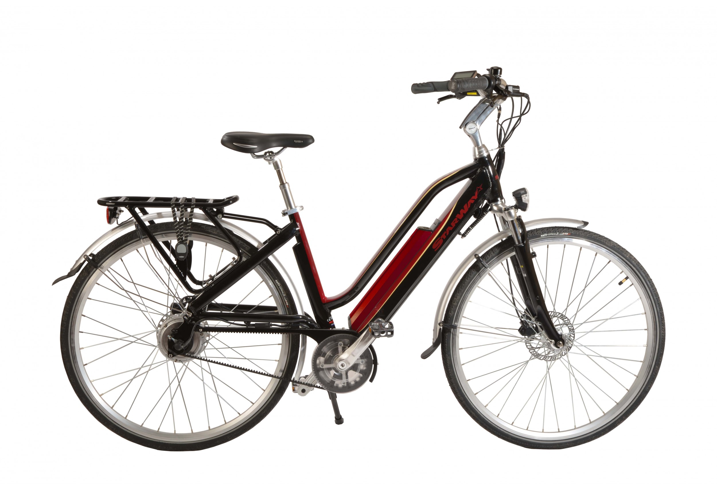 velo-trekking-noir-rouge - Location de vélos court et long séjour sur Paris